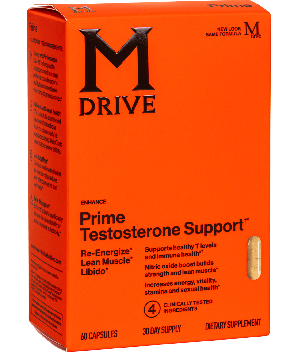 Mdrive Prime | Testosterone Booster with DHEA | Nitric Oxide Support