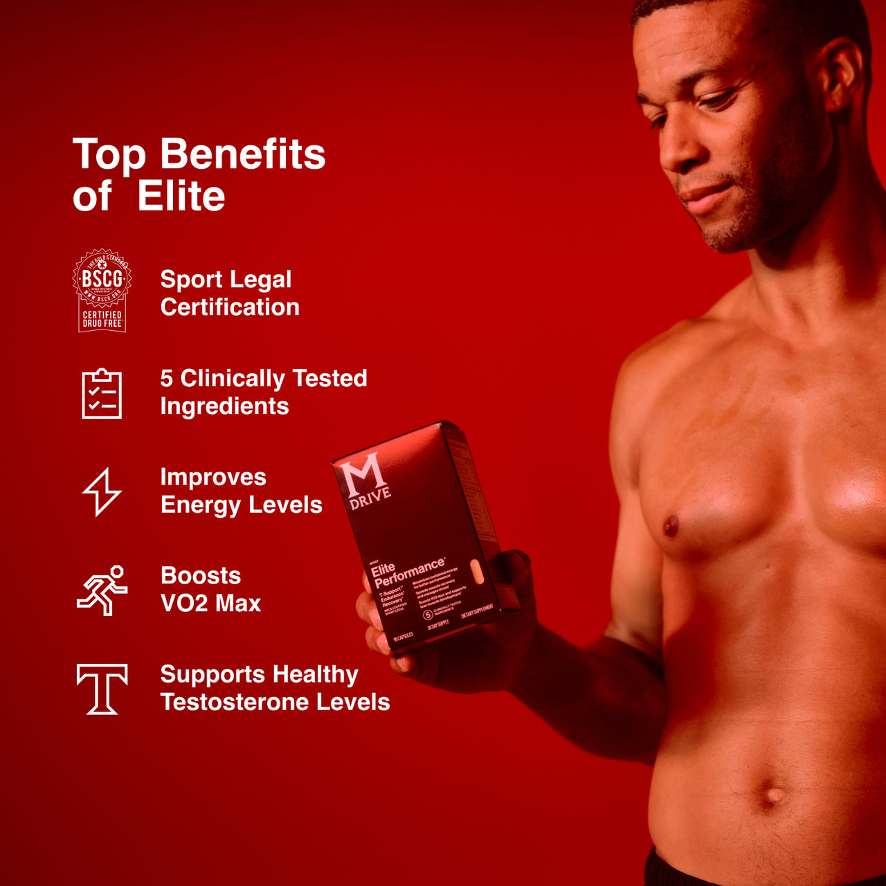 M Drive Elite – Testosterone Support with Ashwagandha, Increase VO2 Max ...